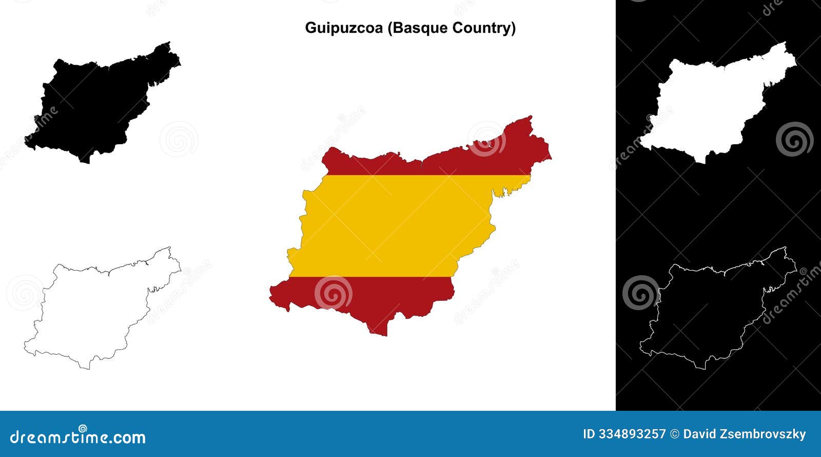 Mapa De Esquema De Guipuzcoa Stock de ilustración - Ilustración de ...