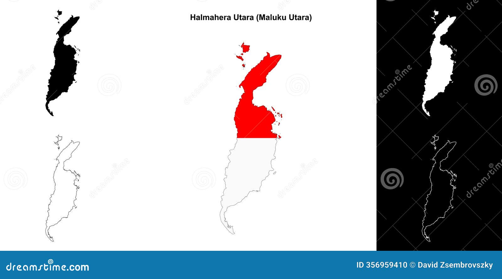 Mapa De Esquema De Halmahera Utara Stock de ilustración - Ilustración ...