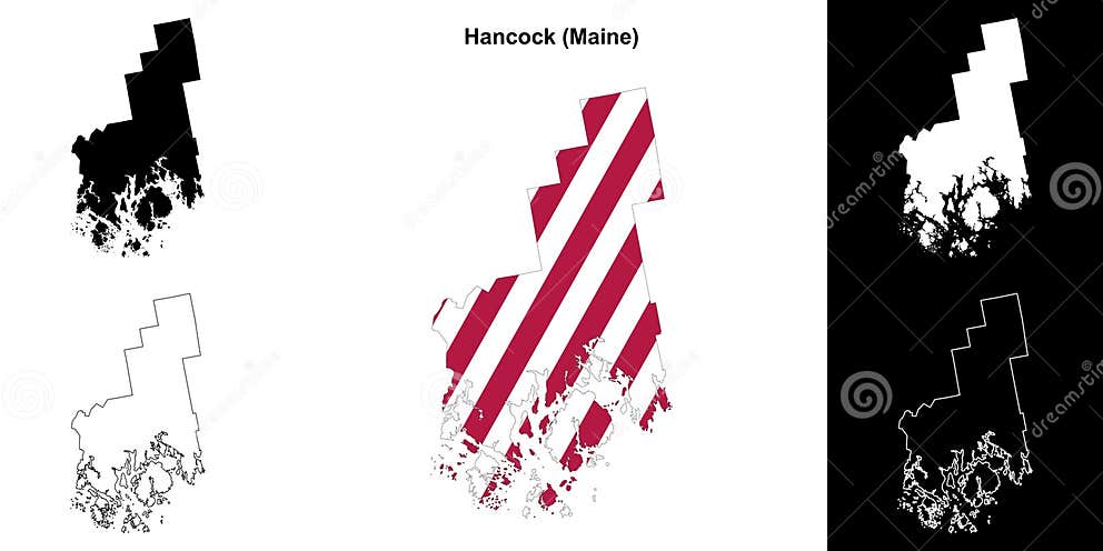 Mapa de esquema de hancock ilustración del vector. Ilustración de ...