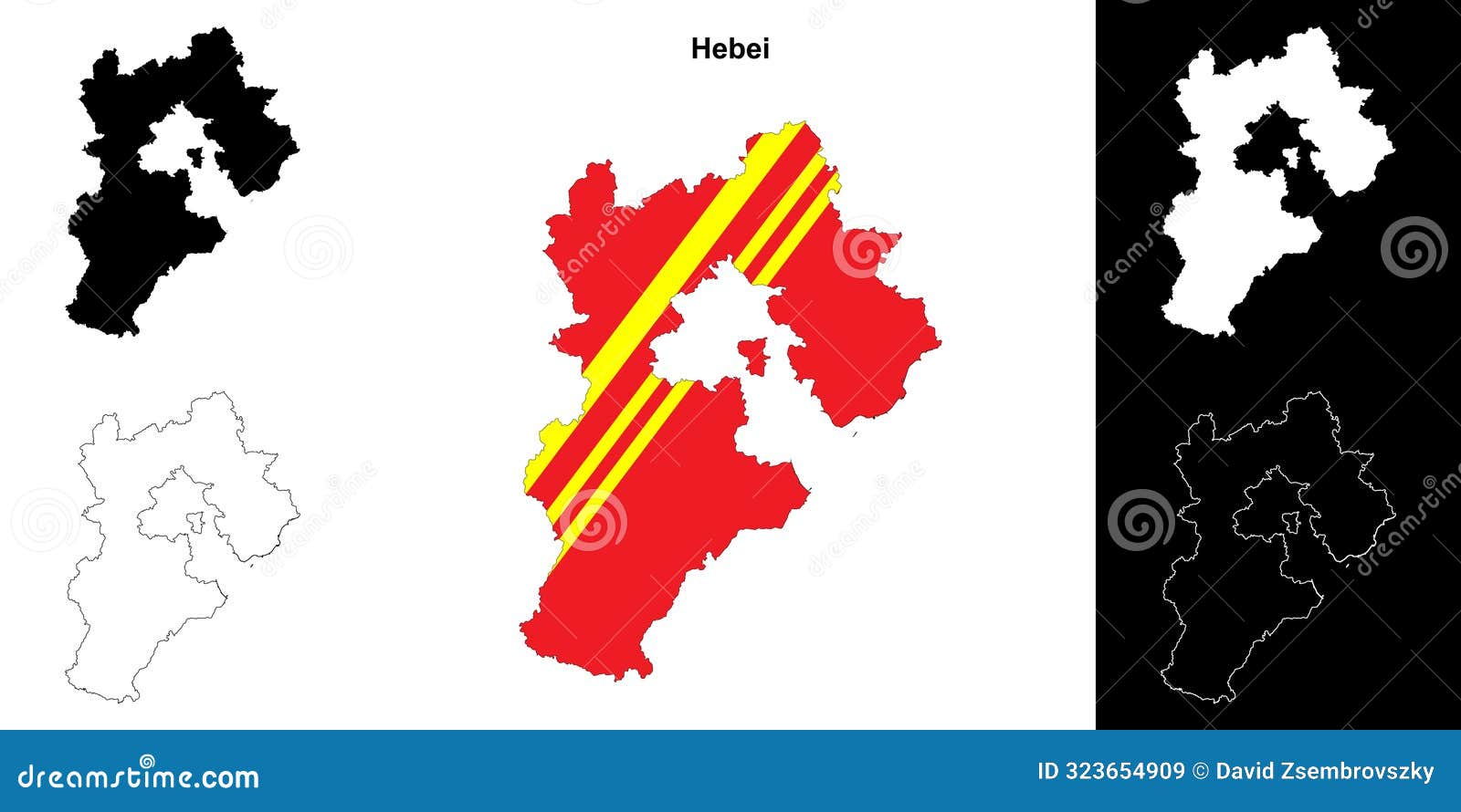 Mapa de esquema de hebei ilustración del vector. Ilustración de ...