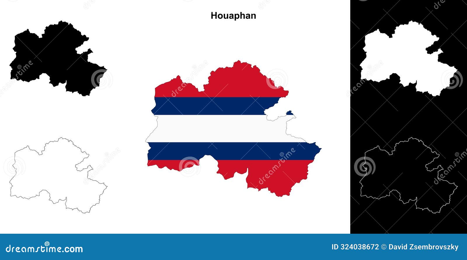 Mapa De Esquema De Houaphan Ilustración del Vector - Ilustración de ...
