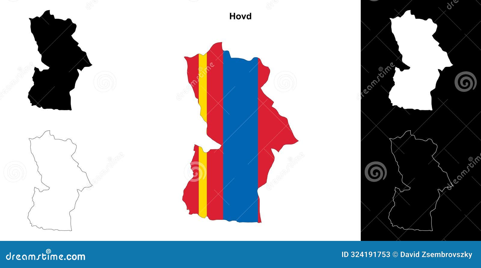 Mapa de esquema de hovd ilustración del vector. Ilustración de ...
