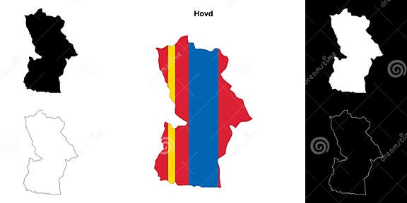 Mapa de esquema de hovd ilustración del vector. Ilustración de ...