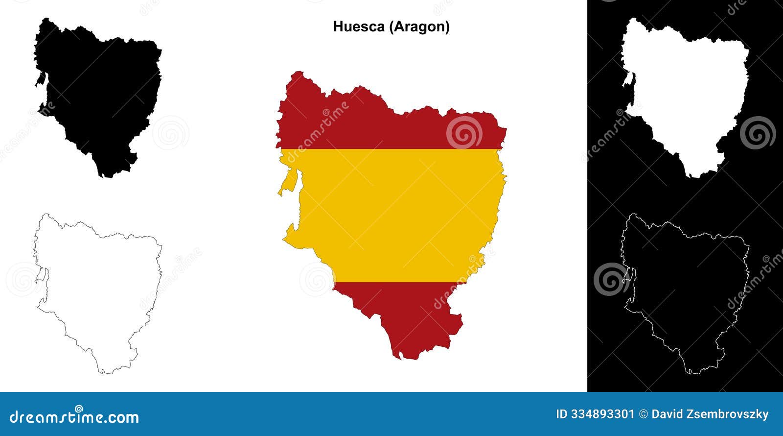 Mapa de esquema de huesca ilustración del vector. Ilustración de ...
