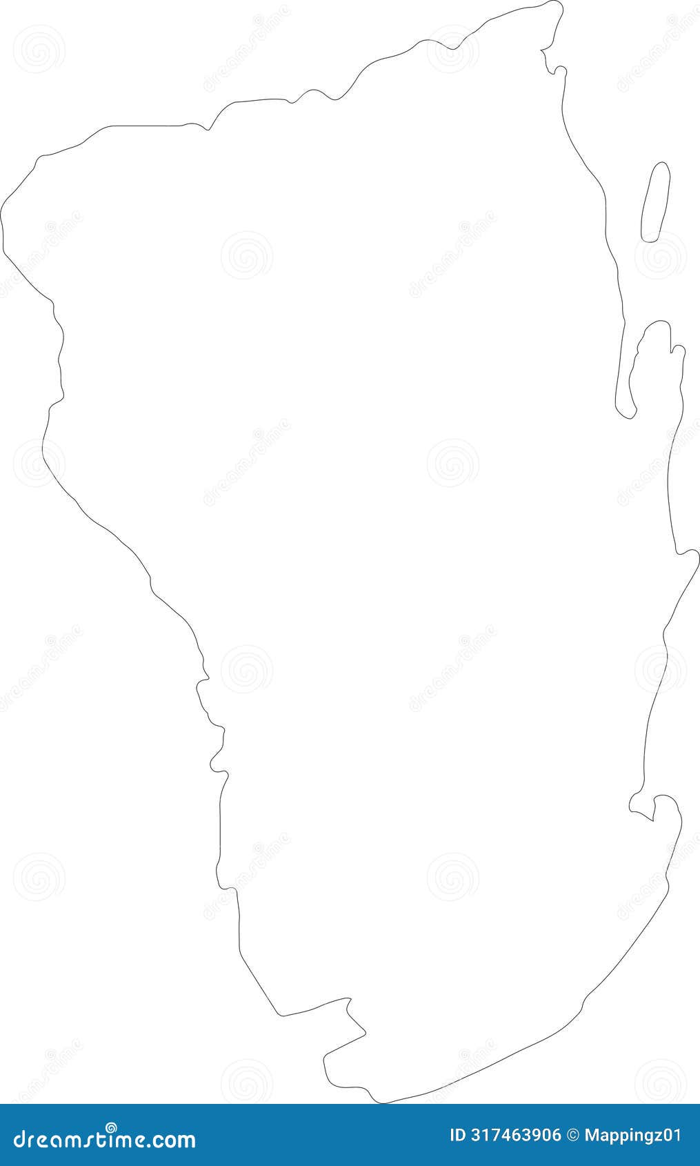 Mapa De Esquema De Inhambane Mozambique Ilustración del Vector ...