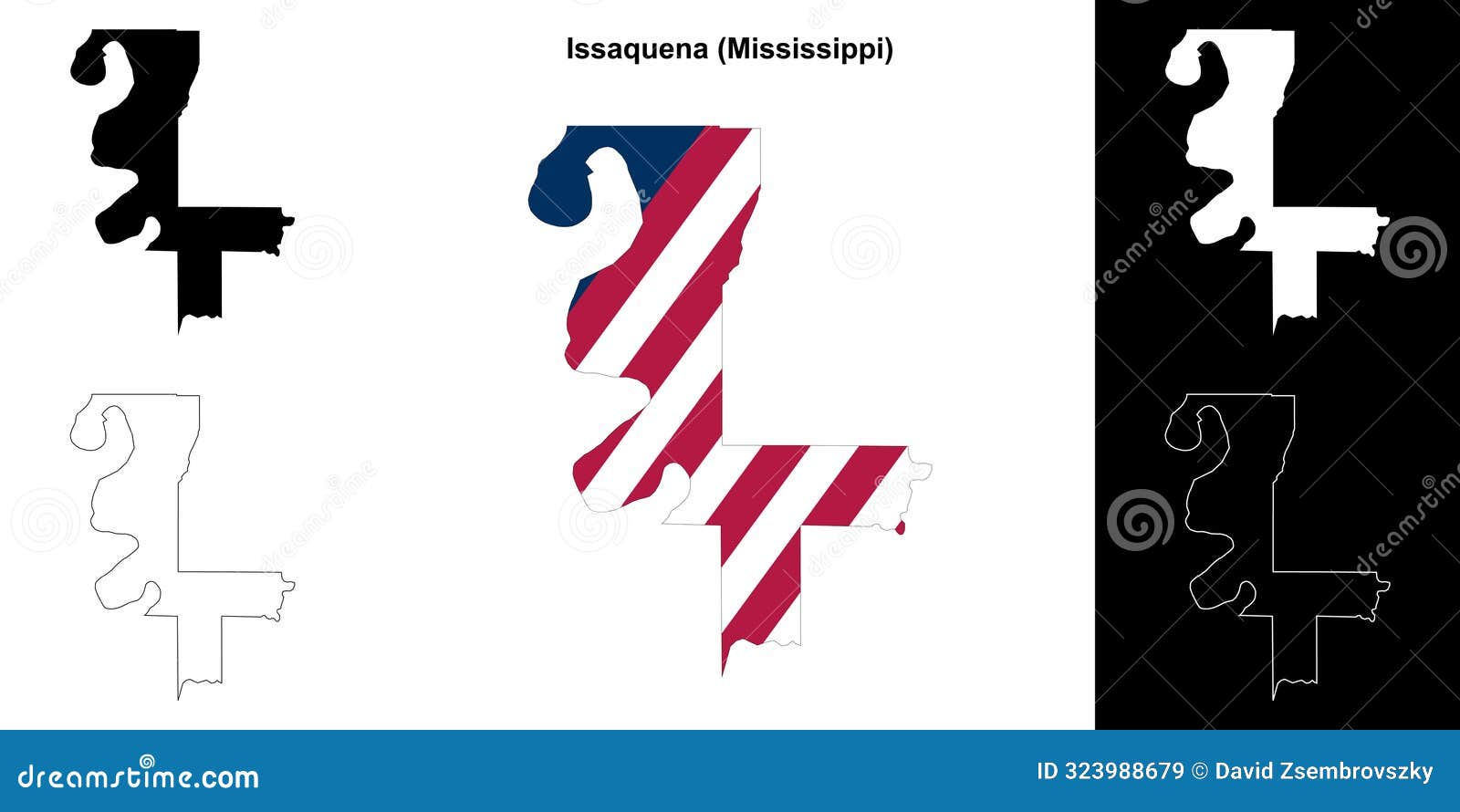 Mapa De Esquema De Issaquena Ilustración del Vector - Ilustración de ...