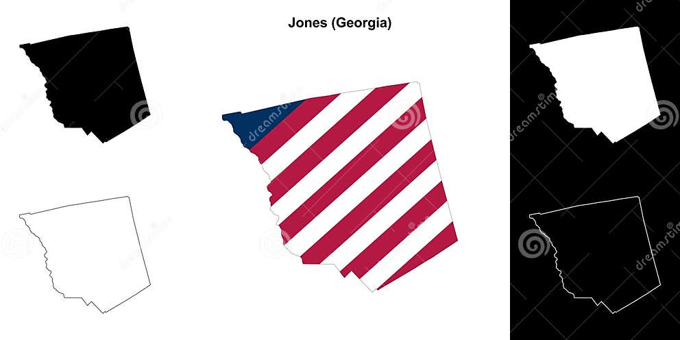 Mapa de esquema de jones ilustración del vector. Ilustración de ...