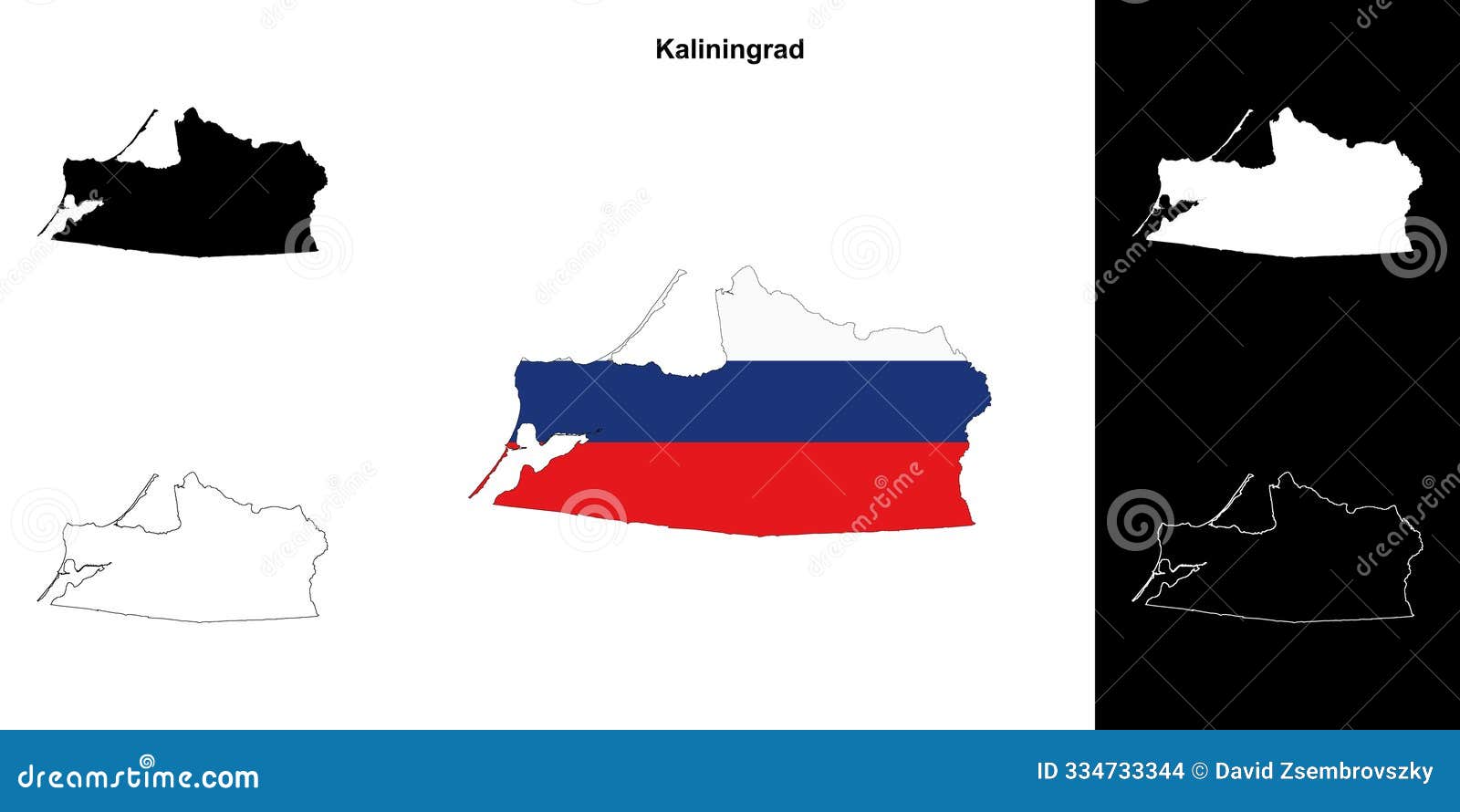 Mapa De Esquema De Kaliningrado Ilustración del Vector - Ilustración de ...
