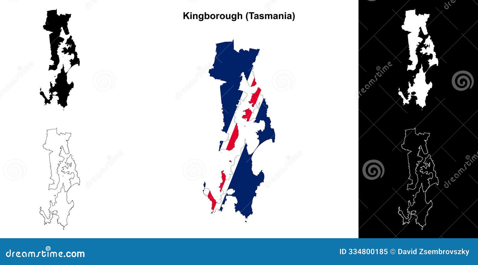 Mapa De Esquema De Kingborough Ilustración del Vector - Ilustración de ...
