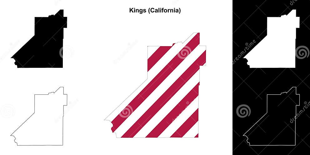 Mapa de esquema de kings ilustración del vector. Ilustración de forma ...