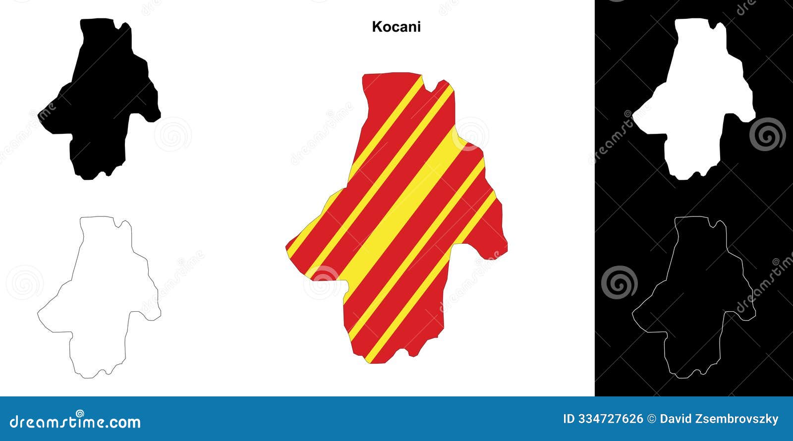 Mapa de esquema de kocani ilustración del vector. Ilustración de ...