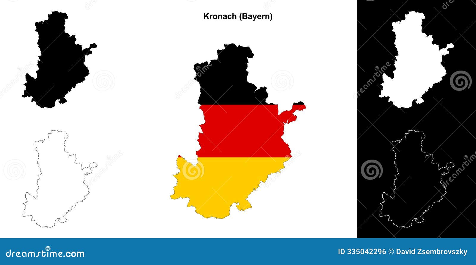 Mapa de esquema de kronach ilustración del vector. Ilustración de ...