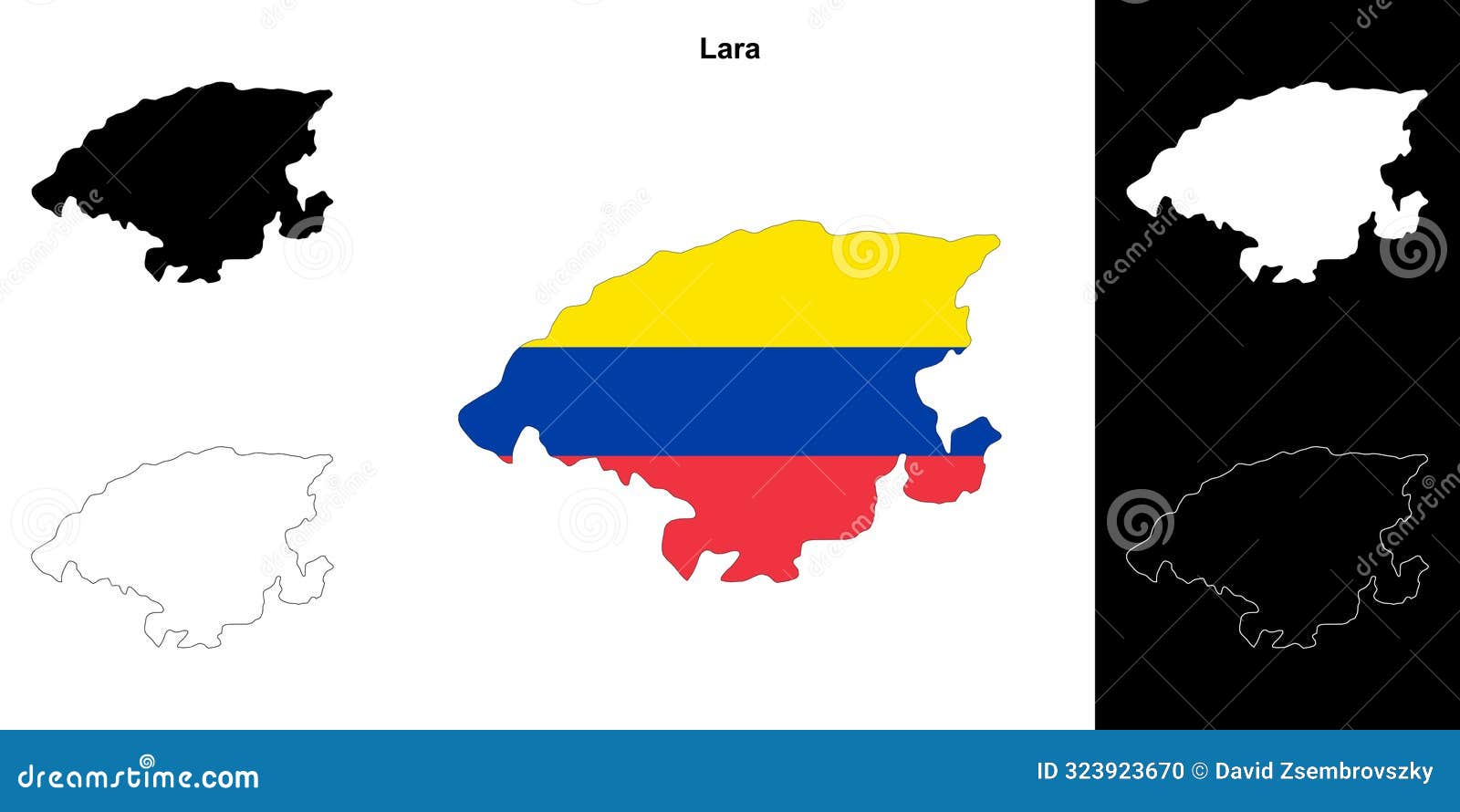 Mapa de esquema de lara ilustración del vector. Ilustración de vector ...