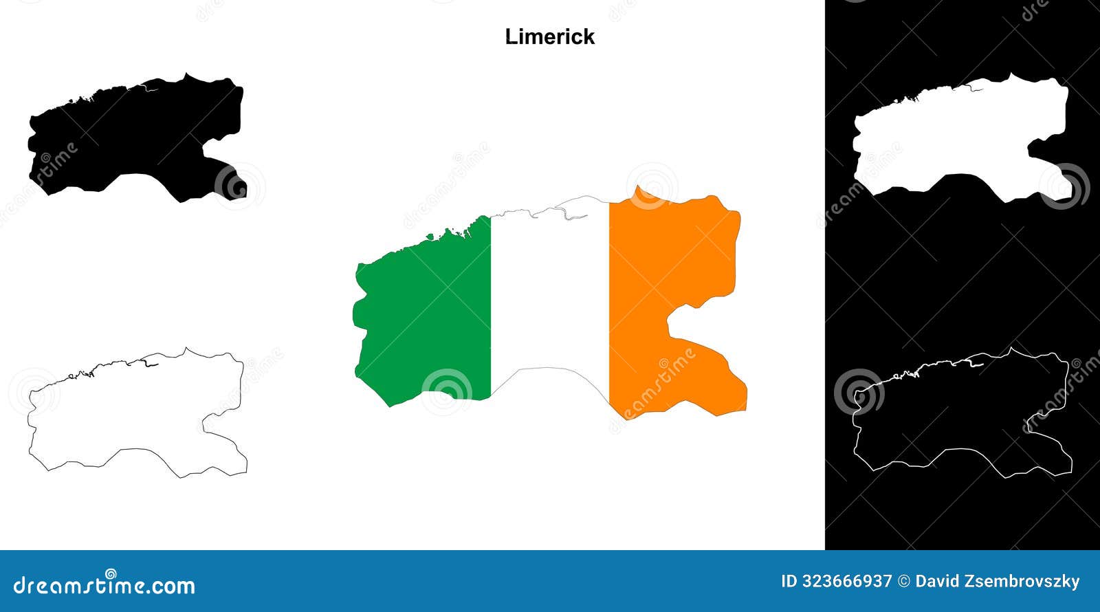 Mapa De Esquema De Limerick Ilustración del Vector - Ilustración de ...