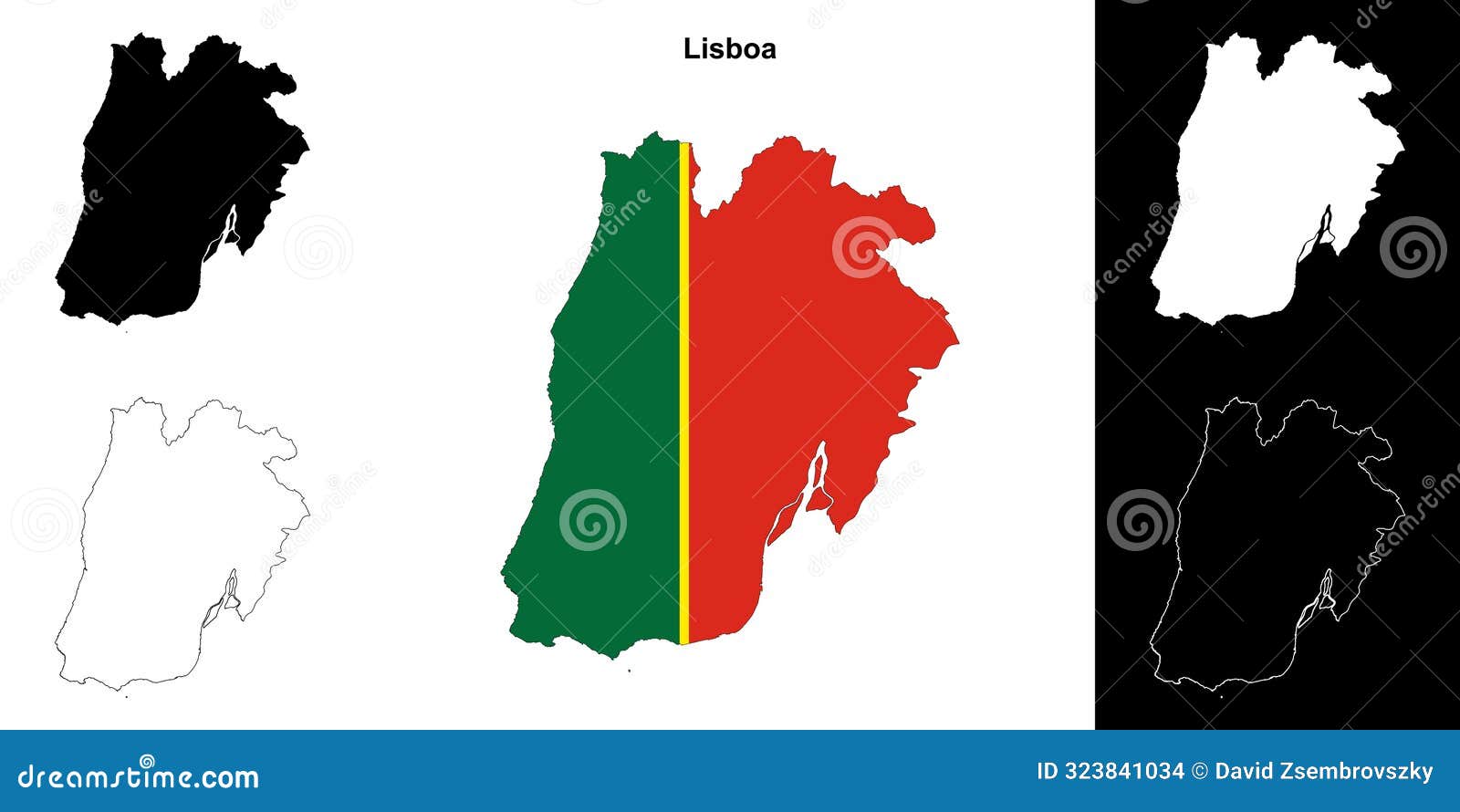 Mapa de esquema de lisboa stock de ilustración. Ilustración de icono ...