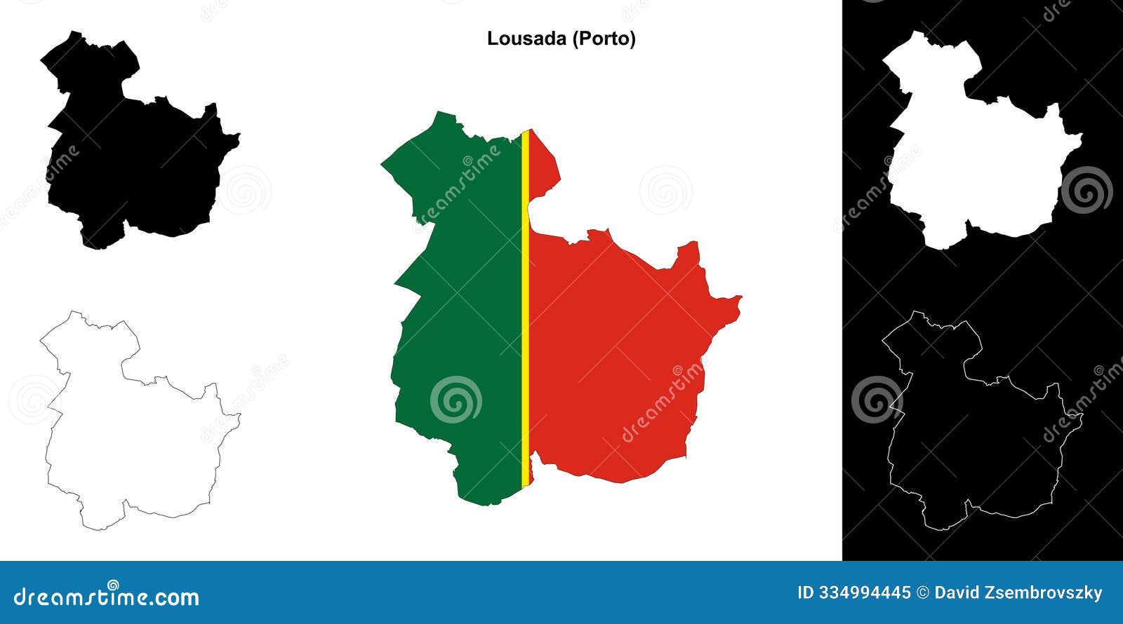 Mapa de esquema de lousada ilustración del vector. Ilustración de atlas ...