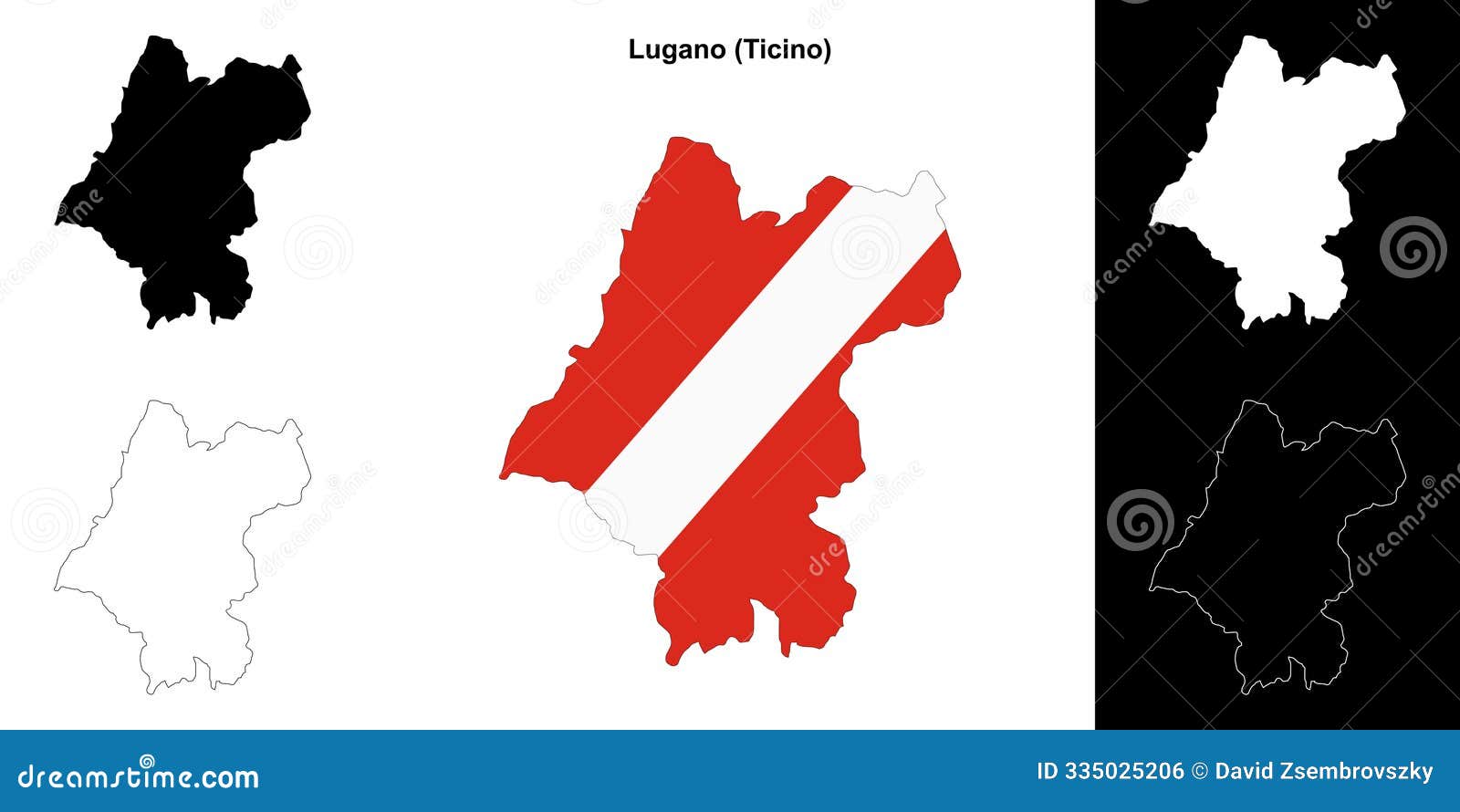 Mapa de esquema de lugano ilustración del vector. Ilustración de ...