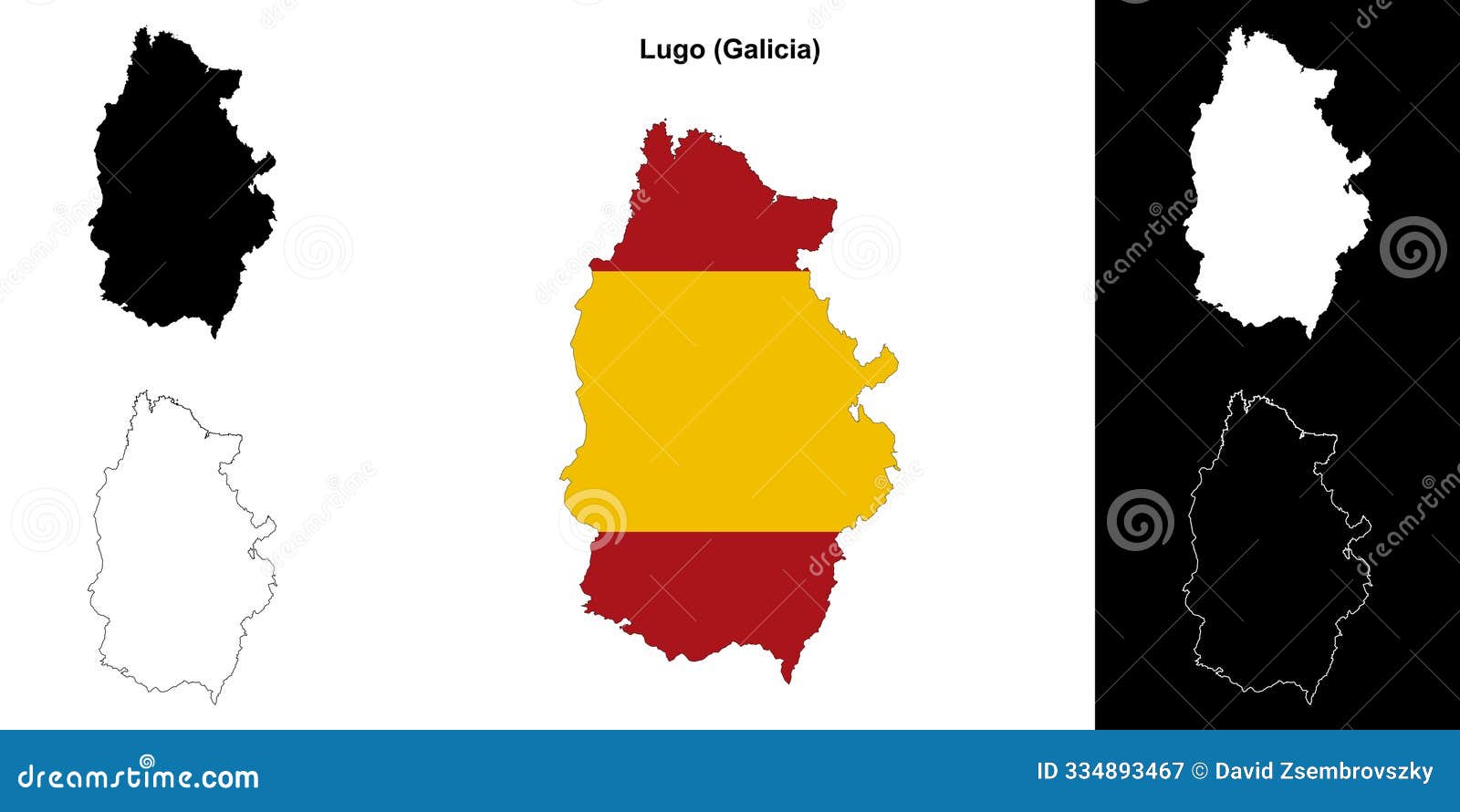 Mapa de esquema de lugo ilustración del vector. Ilustración de modelo ...