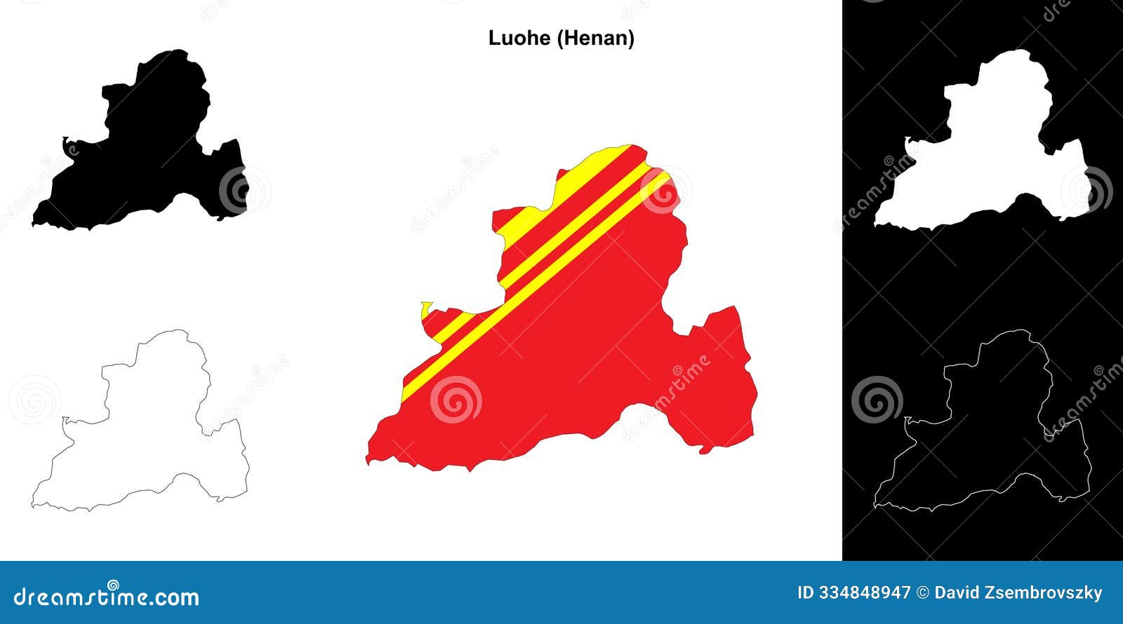Mapa de esquema de luohe ilustración del vector. Ilustración de turismo ...