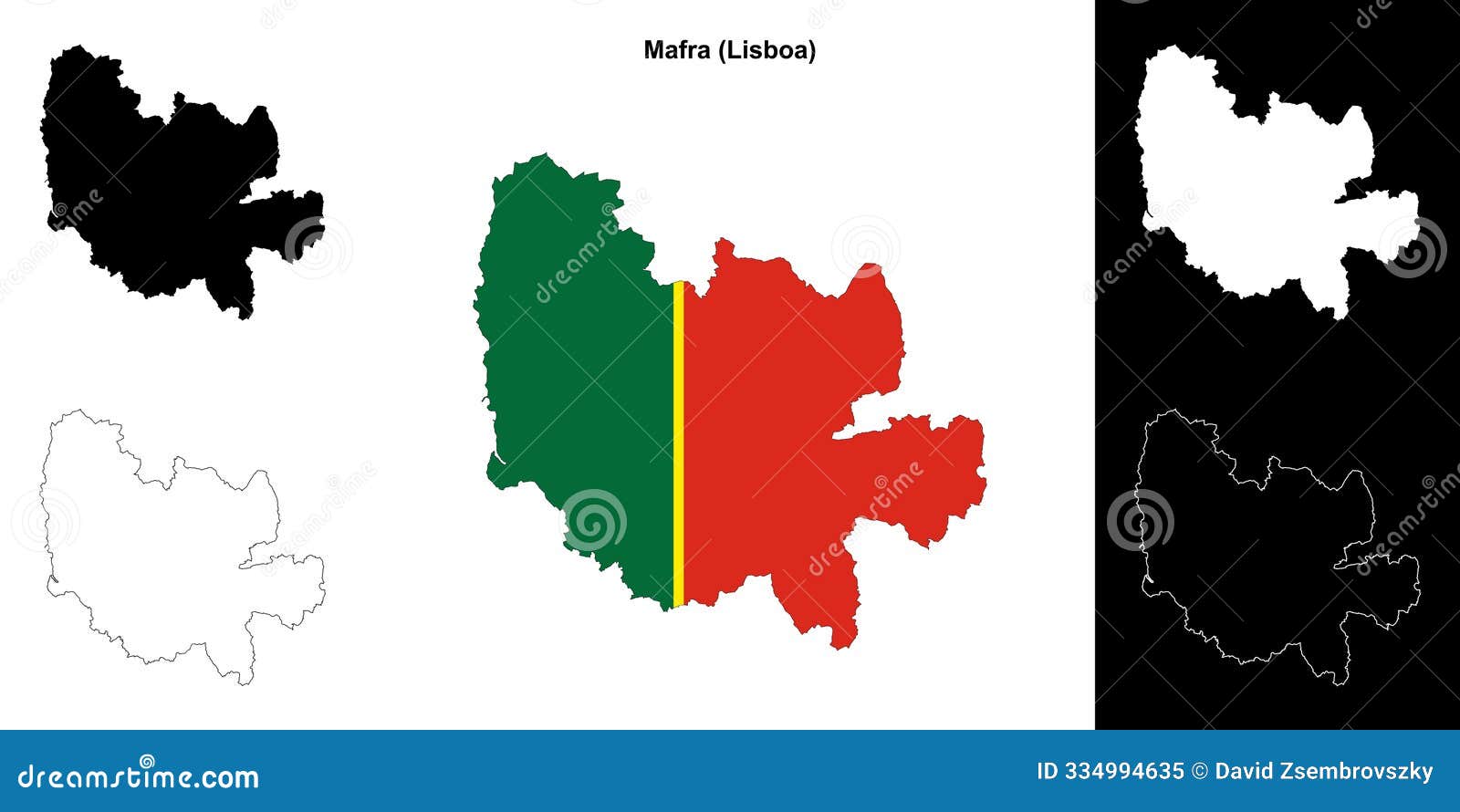 Mapa de esquema de mafra ilustración del vector. Ilustración de ...