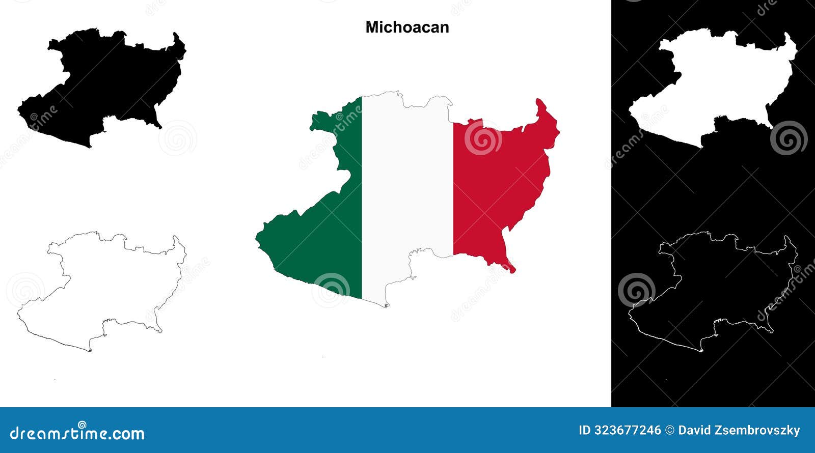 Mapa De Esquema De Michoacan Ilustración del Vector - Ilustración de ...