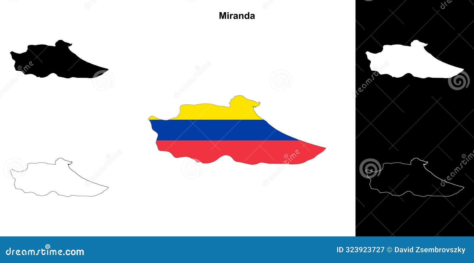 Mapa de esquema de miranda ilustración del vector. Ilustración de forma ...