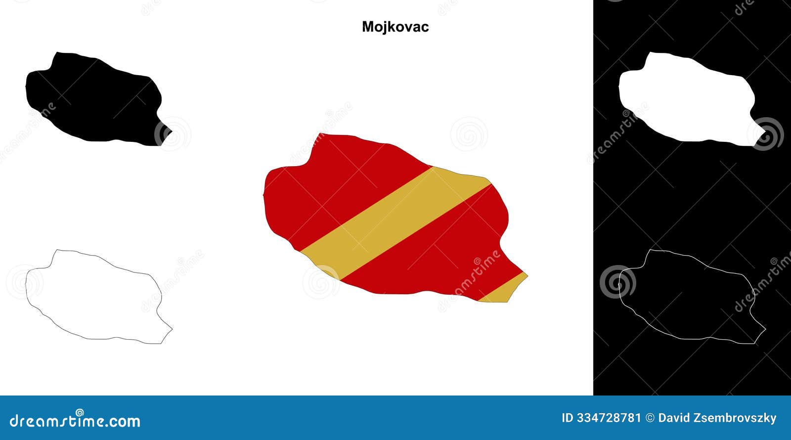 Mapa De Esquema De Mojkovac Ilustración del Vector - Ilustración de ...