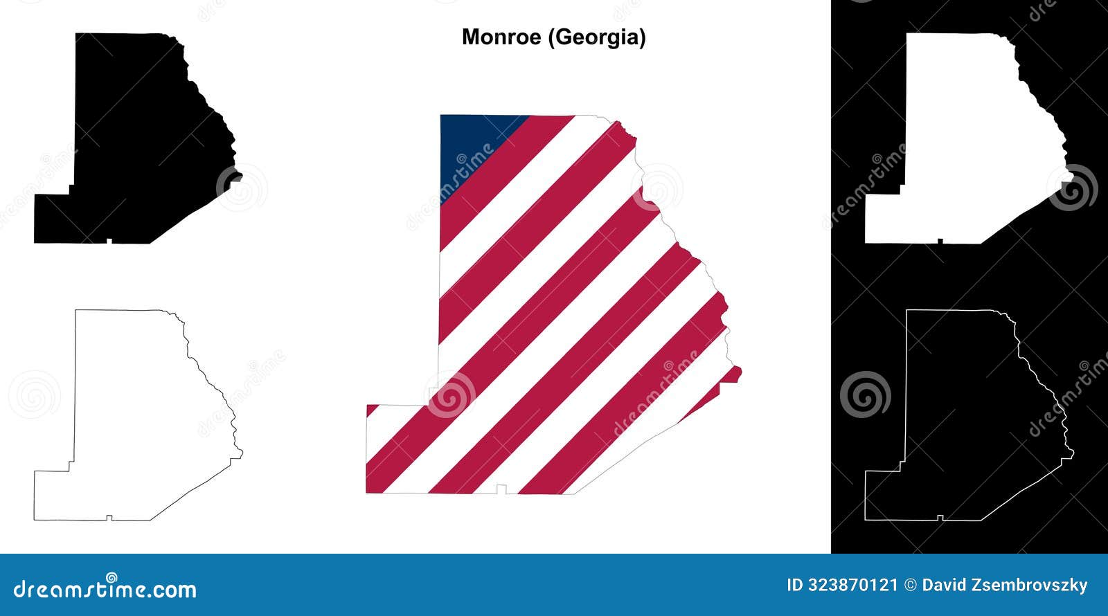 Mapa de esquema de monroe ilustración del vector. Ilustración de ...