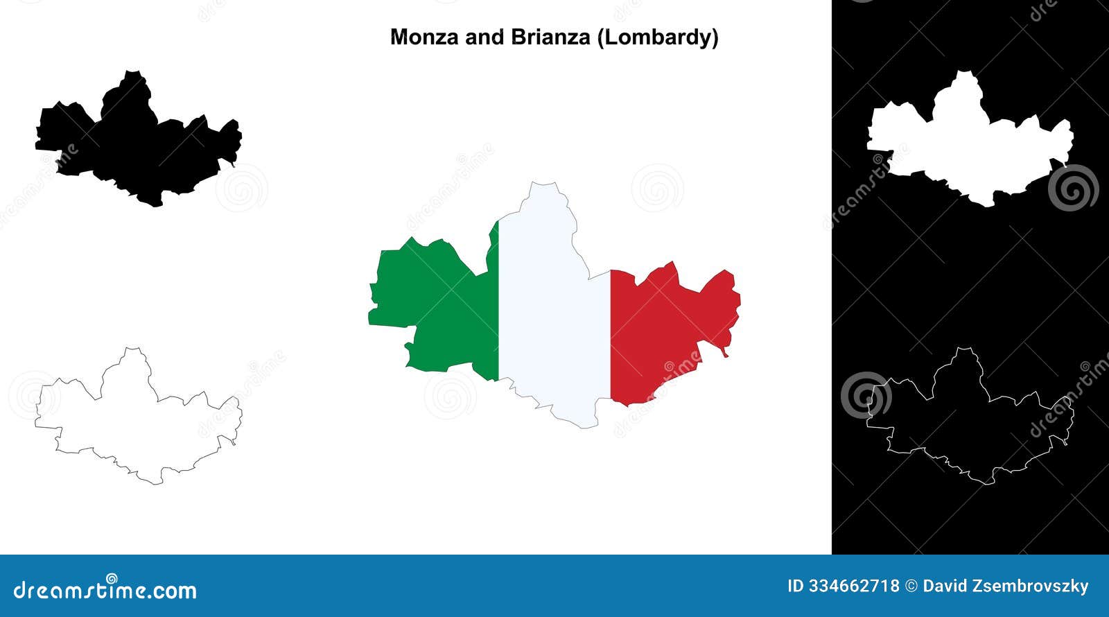 Mapa De Esquema De Monza Y Brianza Ilustración del Vector - Ilustración ...