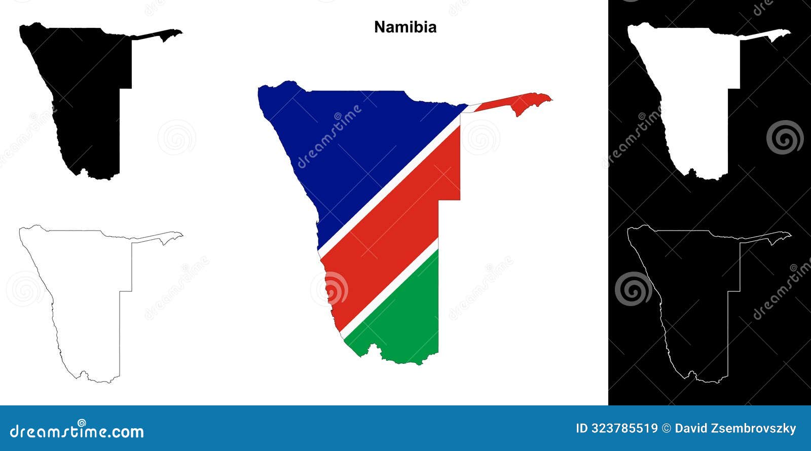 Mapa de esquema de namibia stock de ilustración. Ilustración de ...