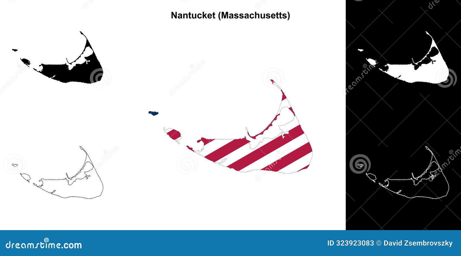 Mapa De Esquema De Nantucket Stock de ilustración - Ilustración de ...