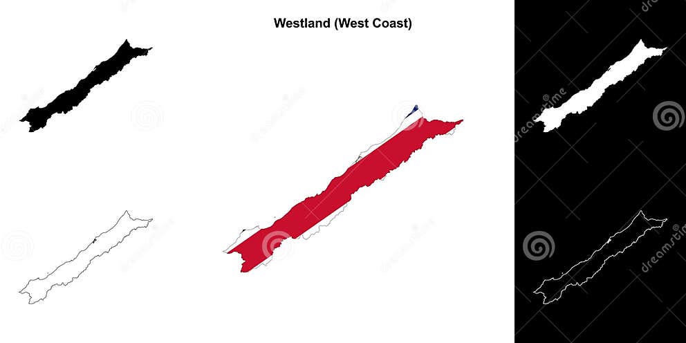 Mapa De Esquema De Occidente Ilustración del Vector - Ilustración de ...