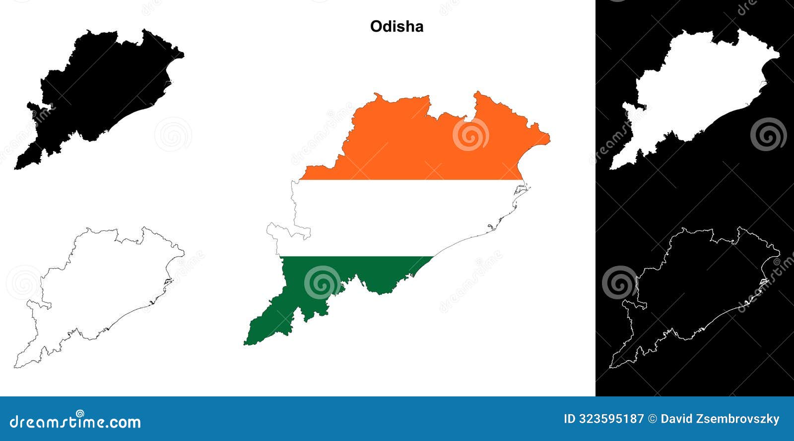 Mapa de esquema de odisha ilustración del vector. Ilustración de vector ...