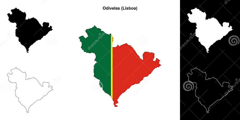 Mapa De Esquema De Odivelas Ilustración del Vector - Ilustración de ...