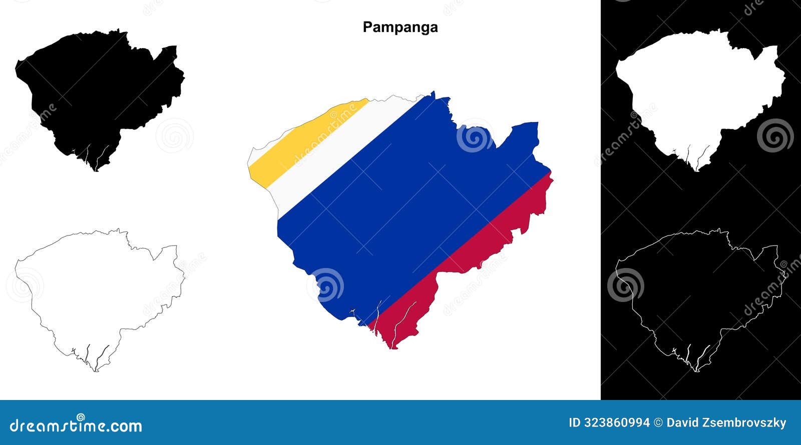 Mapa De Esquema De Pampanga Ilustración del Vector - Ilustración de ...