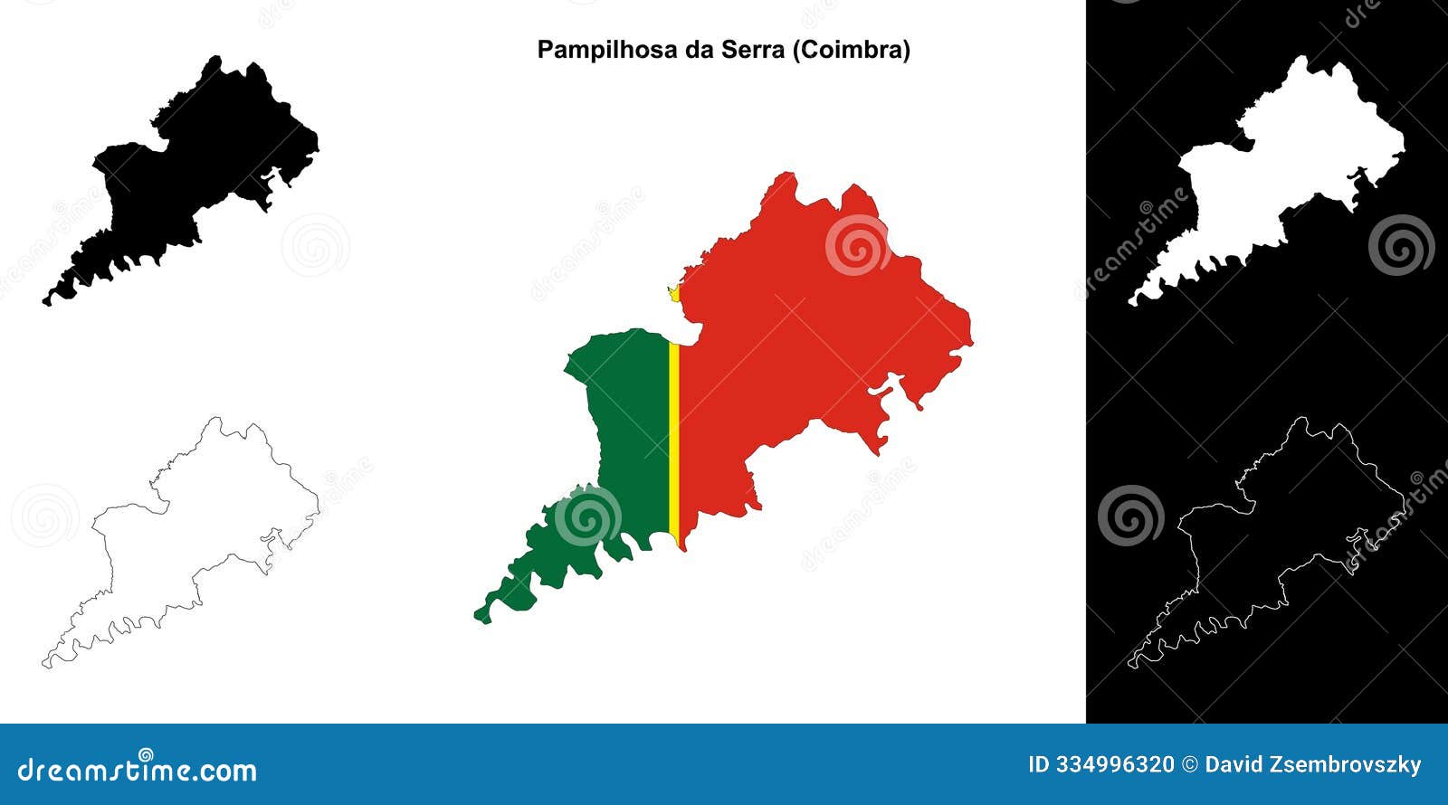 Mapa De Esquema De Pampilhosa Da Serra Ilustración del Vector ...