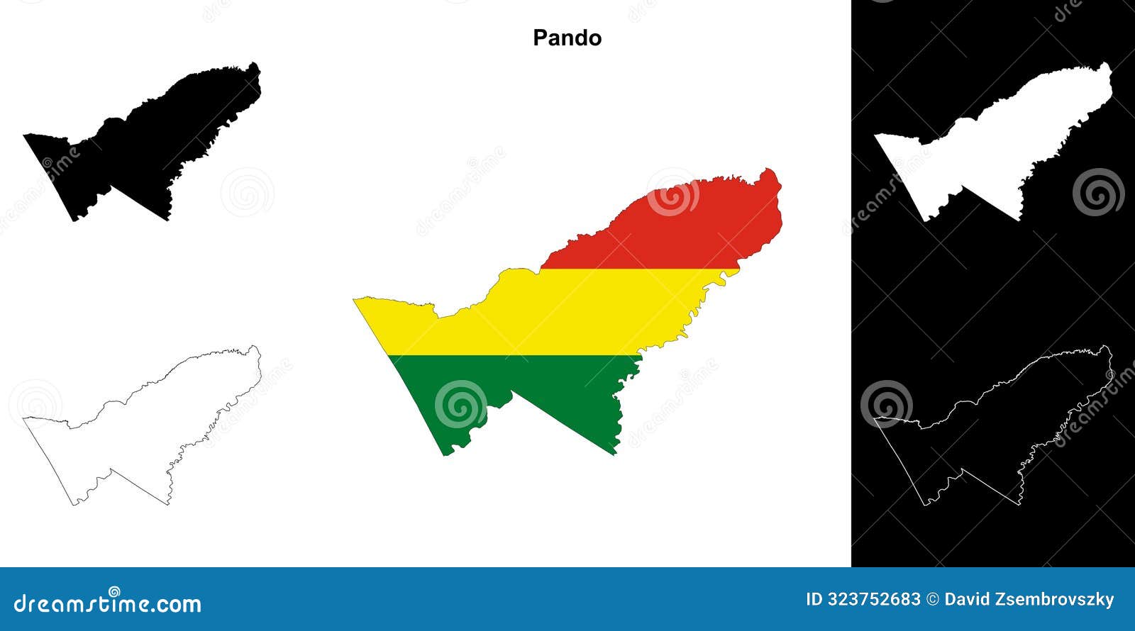 Mapa de esquema de pando ilustración del vector. Ilustración de aislado ...