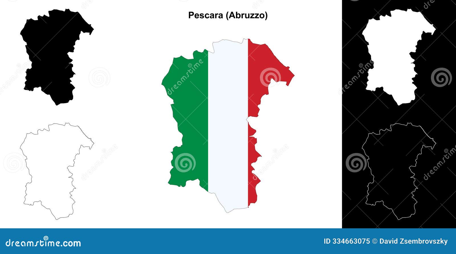 Mapa de esquema de pescara stock de ilustración. Ilustración de ...