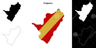 Mapa De Esquema De Podgorica Ilustración del Vector - Ilustración de ...