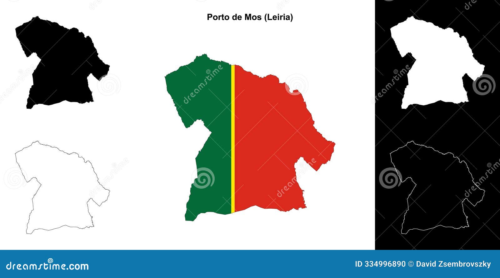 Mapa De Esquema De Porto De Mos Ilustración del Vector - Ilustración de ...