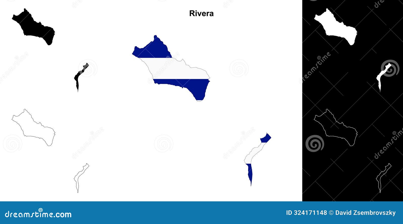 Mapa de esquema de rivera ilustración del vector. Ilustración de ...