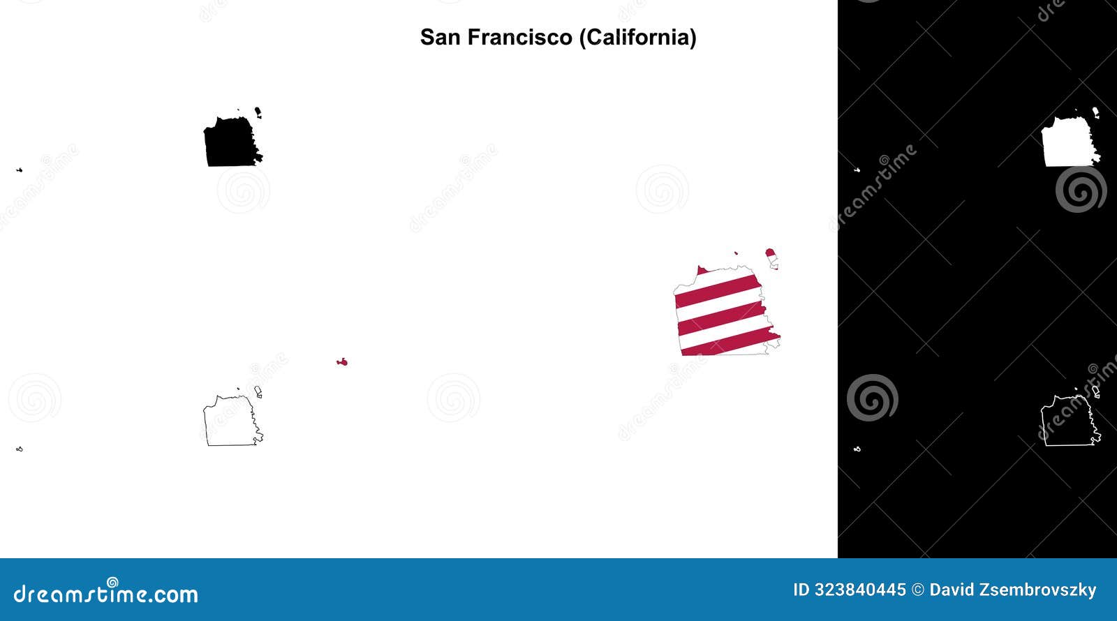 Mapa De Esquema De San Francisco Ilustración del Vector - Ilustración ...