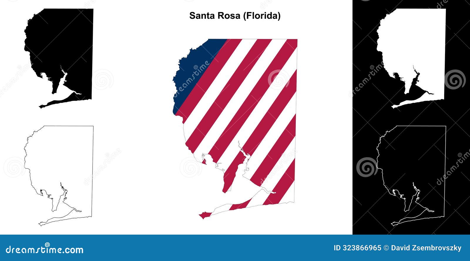 Mapa De Esquema De Santa Rosa Ilustración del Vector - Ilustración de ...