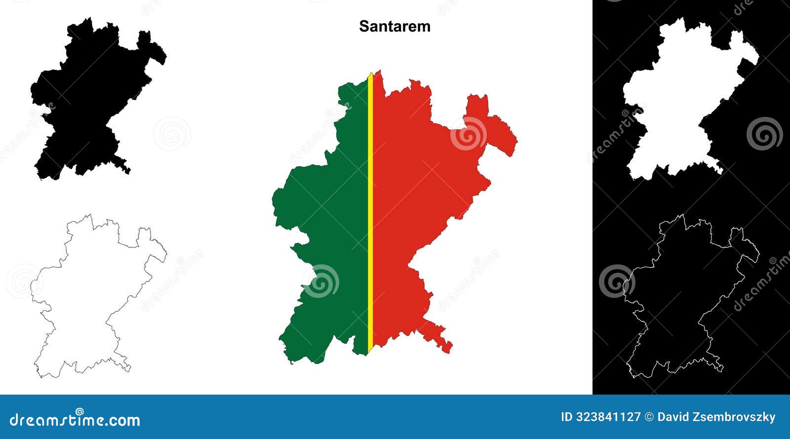 Mapa De Esquema De Santarem Stock de ilustración - Ilustración de icono ...
