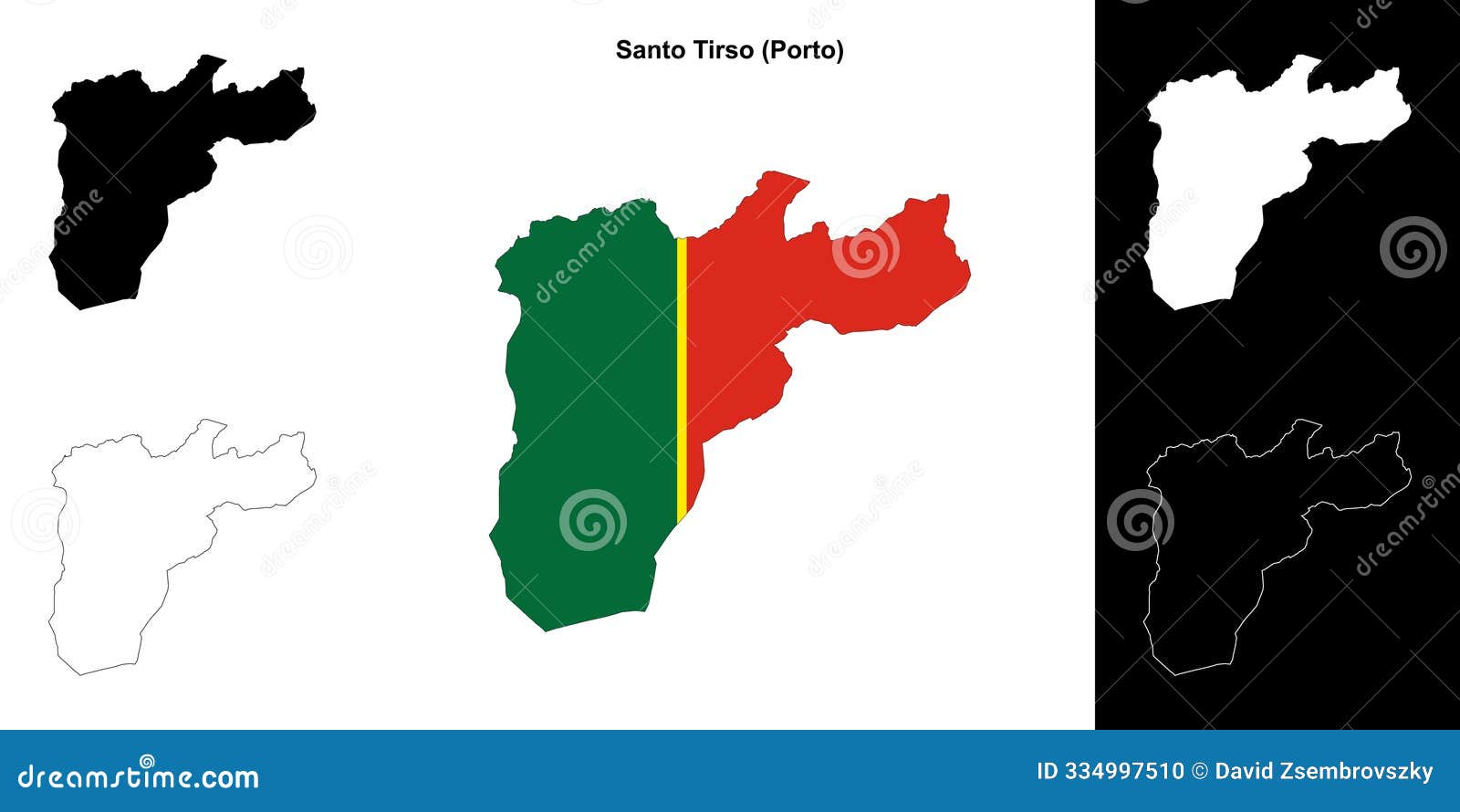 Mapa De Esquema De Santo Tirso Ilustración del Vector - Ilustración de ...