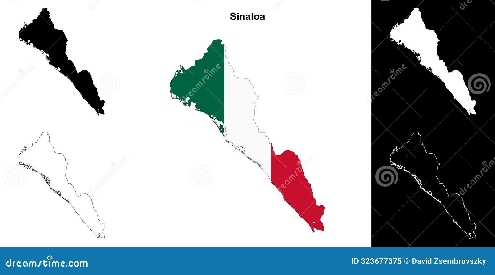 Mapa de esquema de sinaloa ilustración del vector. Ilustración de ...