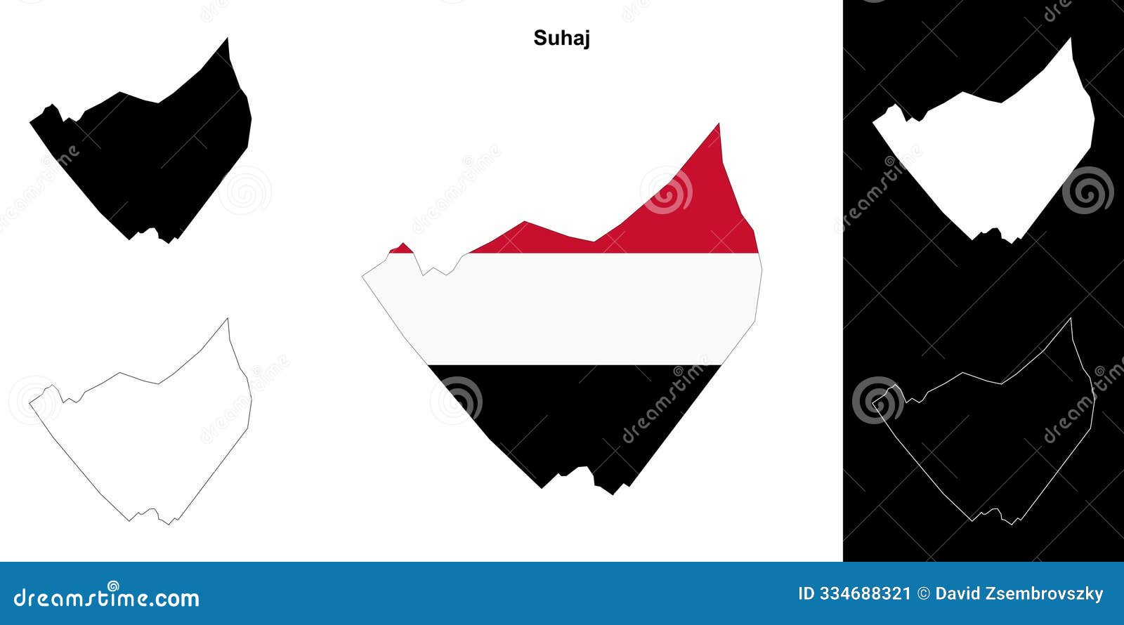 Mapa de esquema de suhaj ilustración del vector. Ilustración de egipto ...