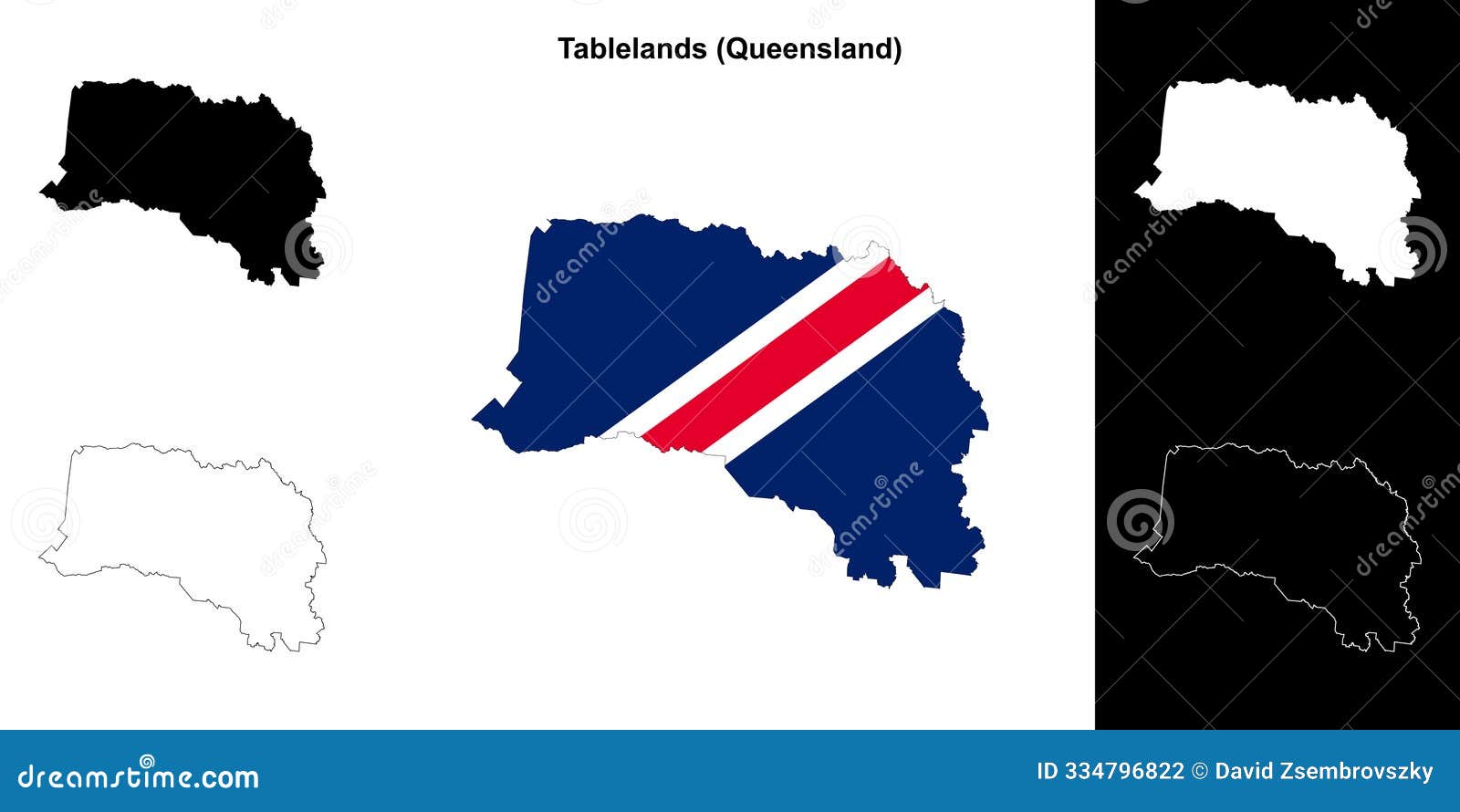 Mapa De Esquema De Tablelands Ilustración del Vector - Ilustración de ...