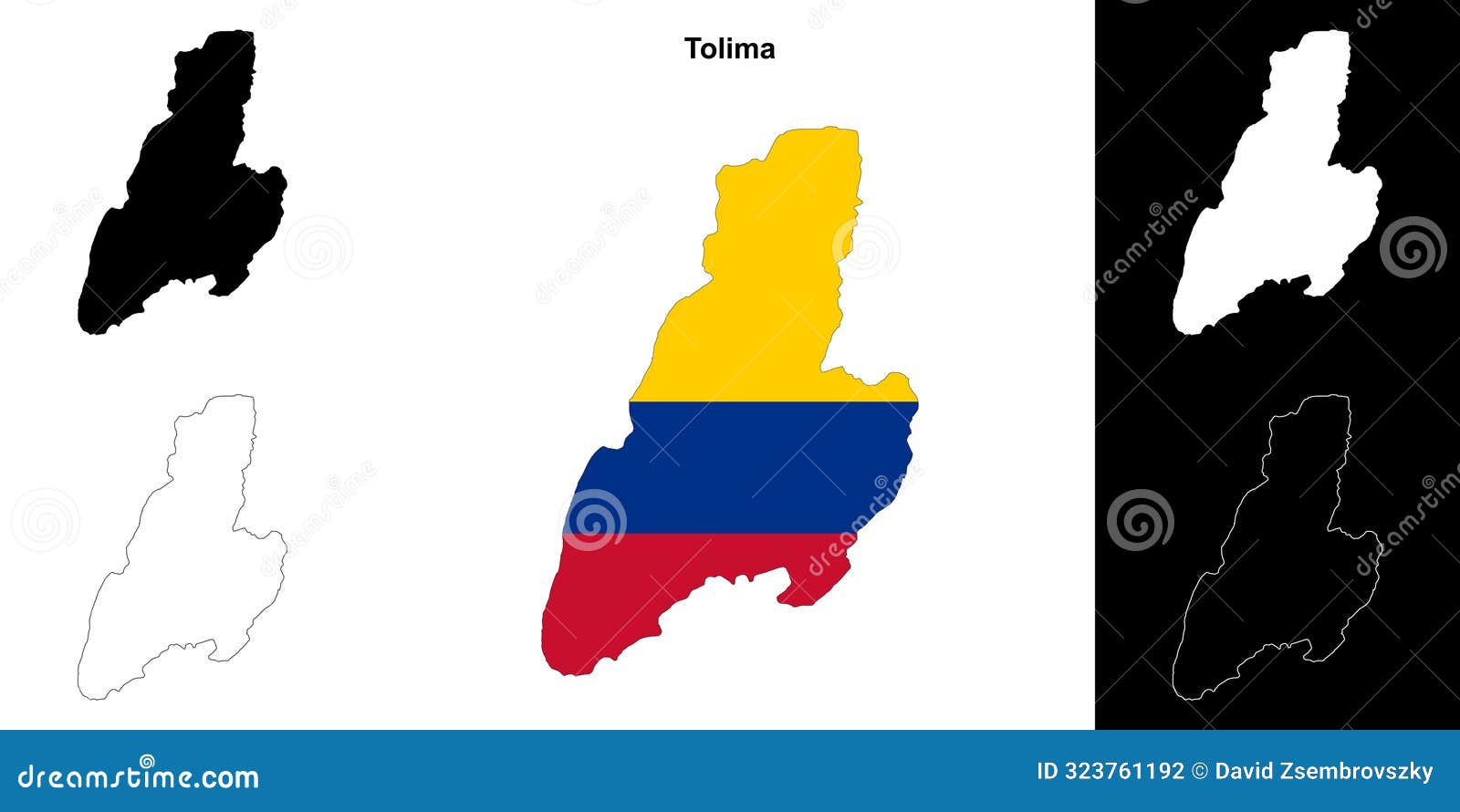 Mapa de esquema de tolima ilustración del vector. Ilustración de icono ...