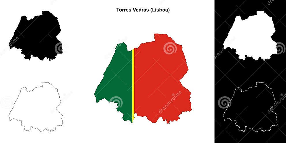 Mapa De Esquema De Torres Vedras Ilustración del Vector - Ilustración ...